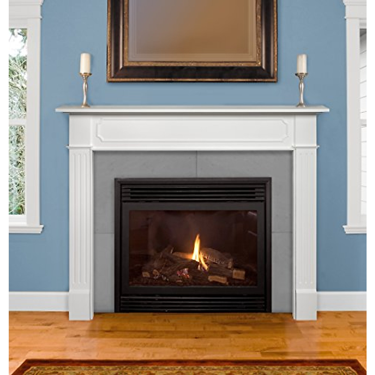 Pearl Mantels 520-48 Berkley Paint Grade Fireplace Mantel, 48-Inch, White, 48 Inch