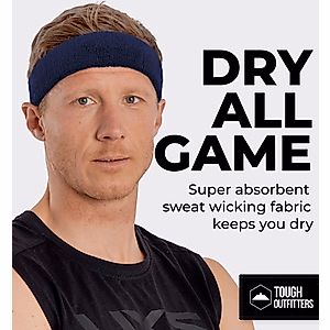 Running Headbands for Men and Women - Athletic Sweatband - Terry Cloth Bands for Basketball, Tennis, Football, Gym, Running, Cosplay & Costumes