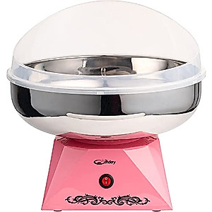The Candery Cotton Candy Machine with Stainless Steel Bowl 2.0 and Floss Bundle- Flossing Sugar Floss, Sugar-Free Candy for Birthday Parties Fairs, Festivals- Includes 5 Floss Sugar Flavors 12oz Jars and 50 Paper Cones & Scooper