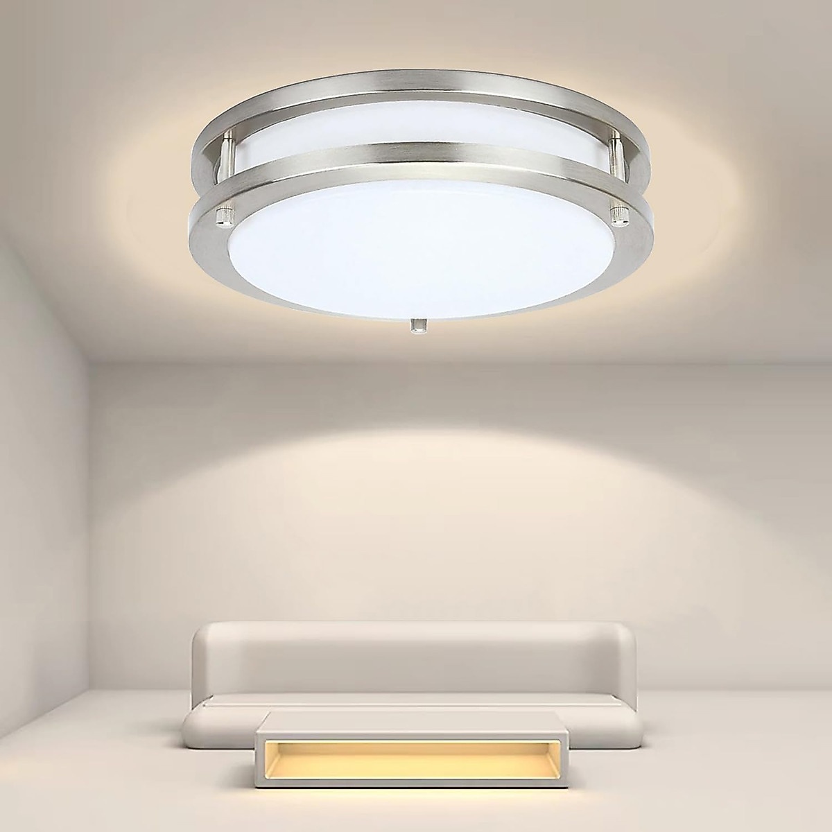 Drosbey 36W LED Ceiling Light Fixture, 13in Flush Mount Light Fixture, Ceiling Lamp for Bedroom, Kitchen, Bathroom, Hallway, Stairwell, Super Bright 3200 Lumens, 5000K Daylight White