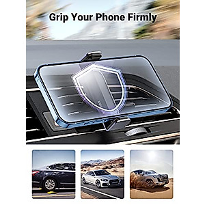 UGREEN Car Vent Phone Mount Air Vent Clip Holder Cell Phone Car Mount Compatible with iPhone 14 13 12 Pro Max Mini Plus, iPhone 11 SE XS XR 8 7 6 6S Smartphone