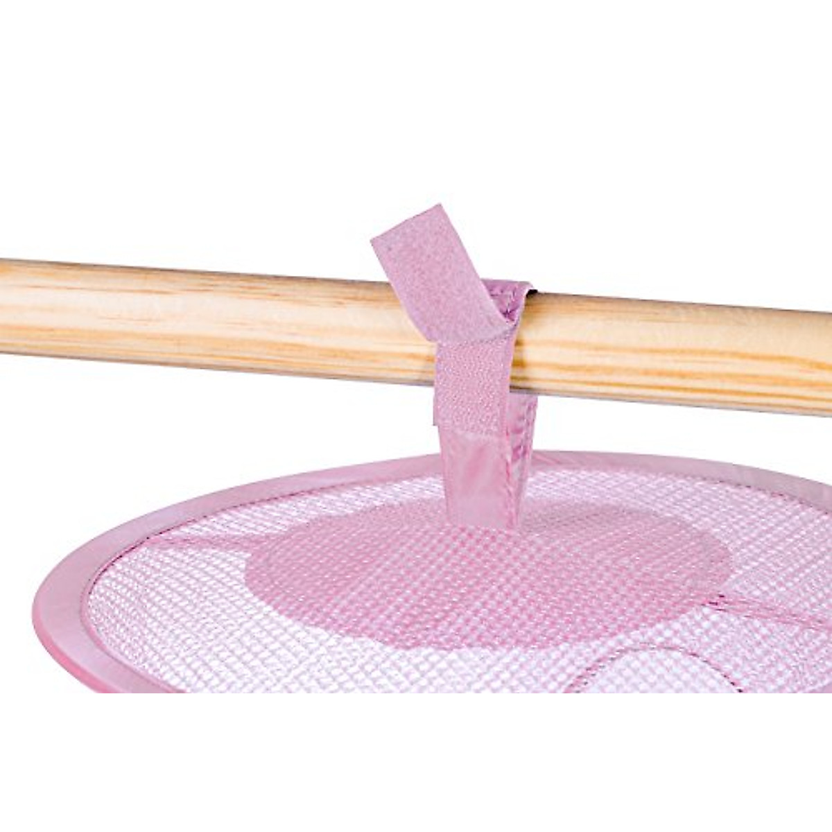 5 Tier Storage Organizer - 12" X 59" - Hang in Your Children’s Room or Closet for a Fun Way to Organize Kids Toys or Store Gloves, Shawls, Hats and Mittens. Attaches Easily to Any Rod. (Pink)