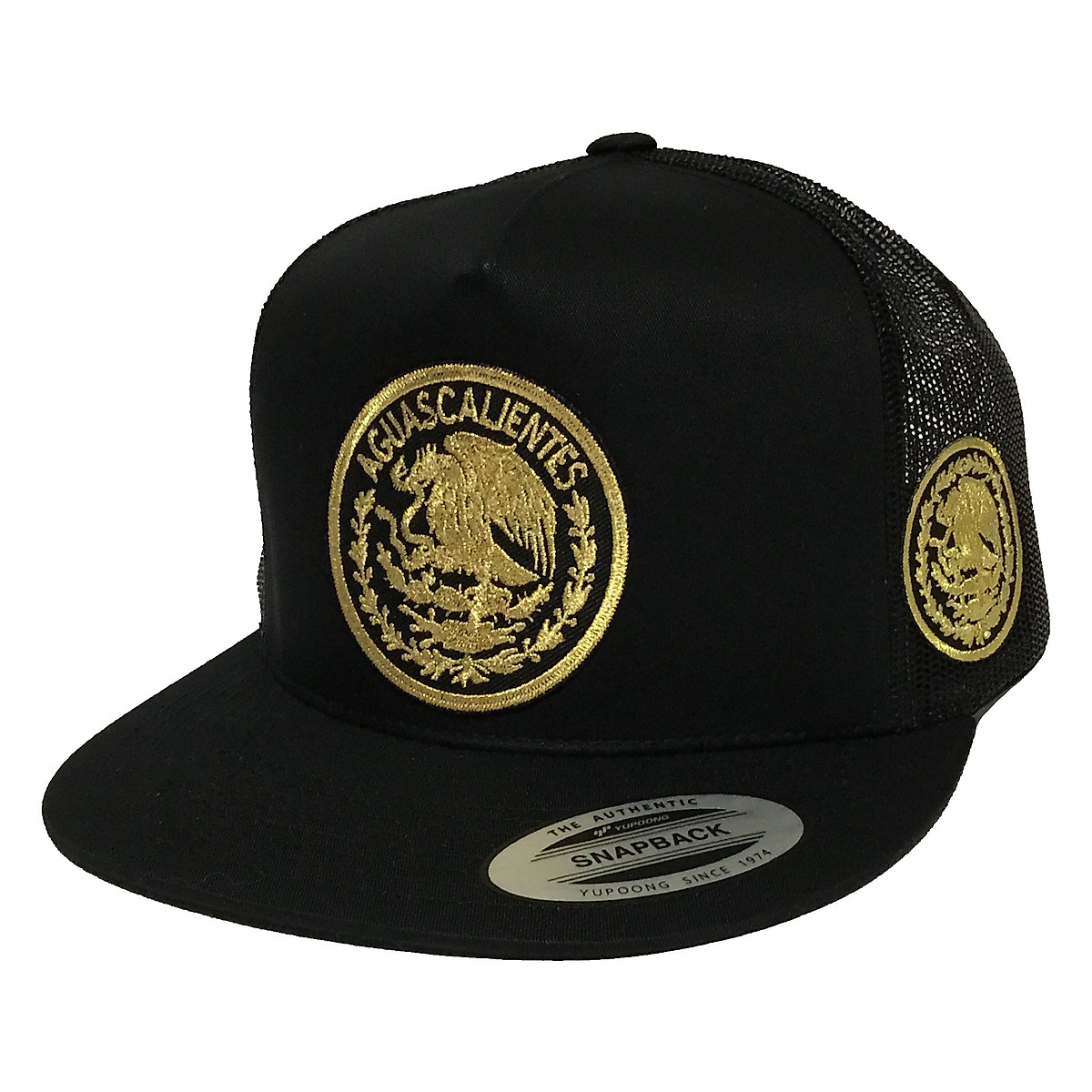 Aguascalientes Logo Federal 2 Logos 2’’ ÁGUILA A LADO HAT Black MESH
