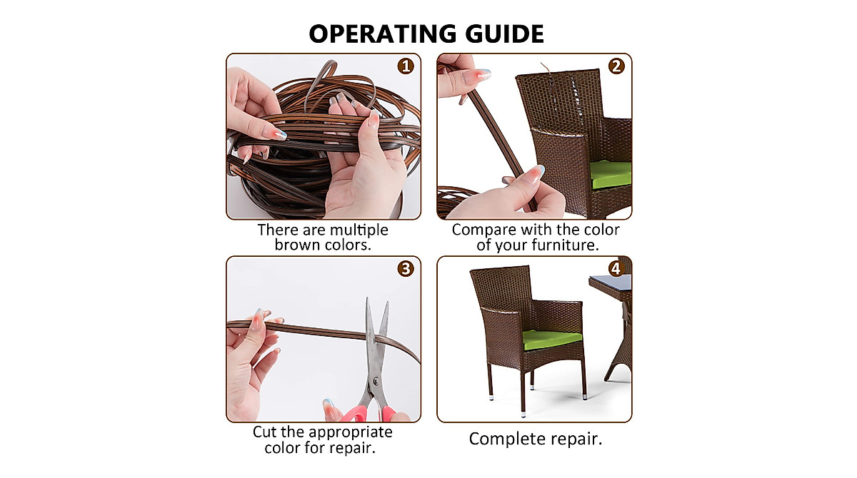 459 FT Rattan Repair Kit for Furniture Restoration