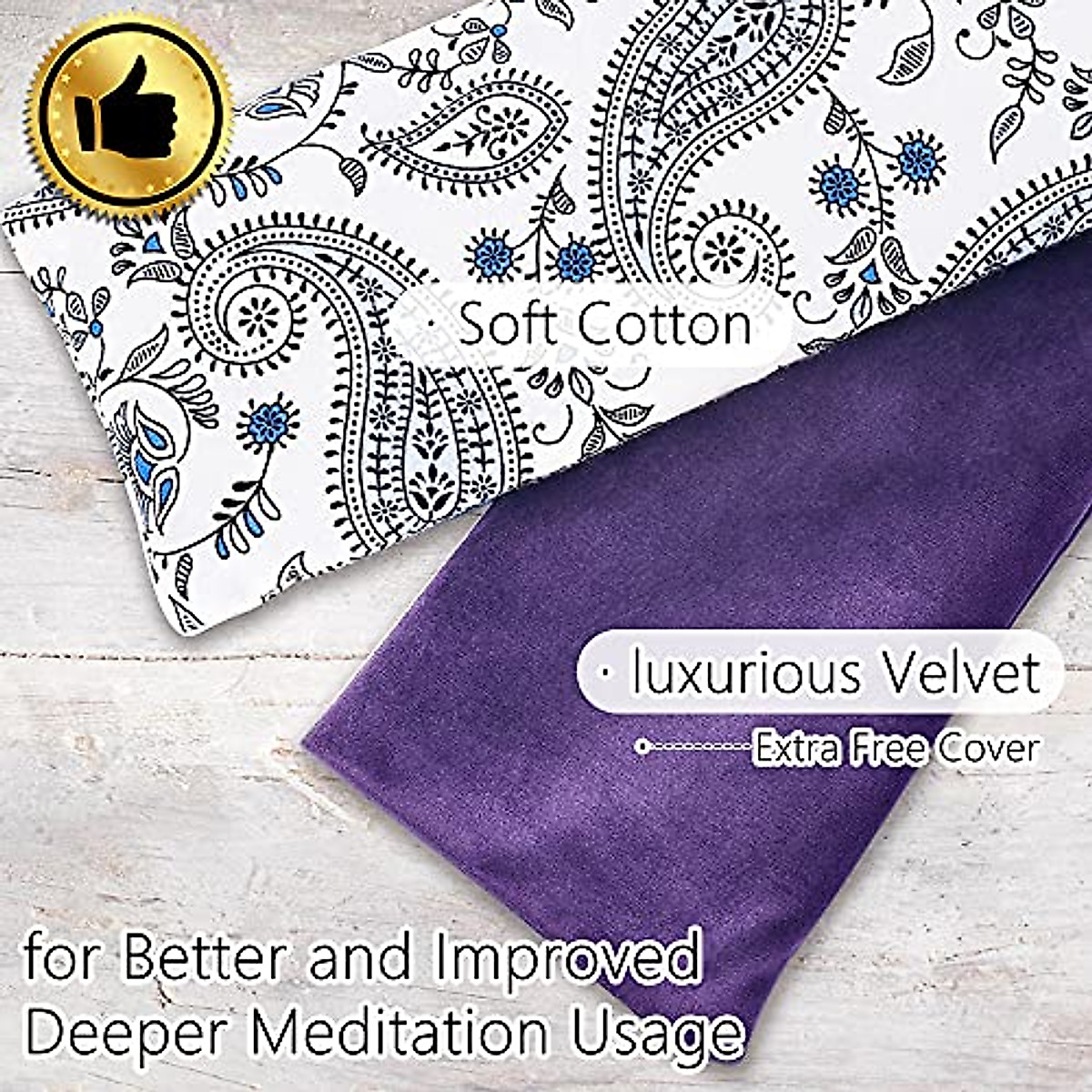 Hihealer Weighted Eye Mask for Sleeping, 5x9 Inches with Lavender Aromatherapy - Moist Heat Eye Compress, Eye Pillow for Yoga, Meditation, and Headache Relief, Relaxation Gift for Women