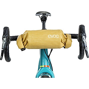 EVOC HANDLEBAR PACK BOA Handlebar Bag Bicycle Bag for Additional Storage Space (Size: L, 5L Storage Space, BOA Fit System, Quick Access on Both Sides, Waterproof and Dirt-Repellent), Clay Yellow