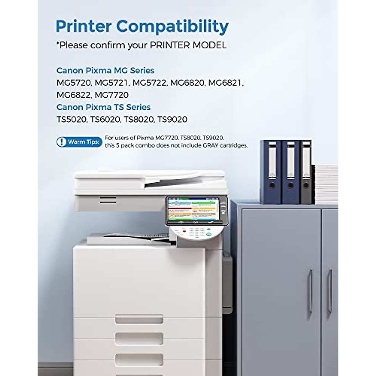 PGI-270XL CLI-271XL 5 Color Value Pack, Compatible for Canon 270 271 Ink Cartridges to use with MG5720 MG5721 MG5722 MG6820 MG6821 MG6822 TS6020 (PGBK, Black, Cyan, Magenta, Yellow)