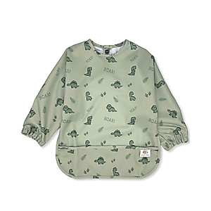 Bubba Bear Baby Bib with Sleeves, Long Sleeve Toddler Feeding Apron Bibs for Eating & Lead Weaning, Mess Proof Full Sleeved