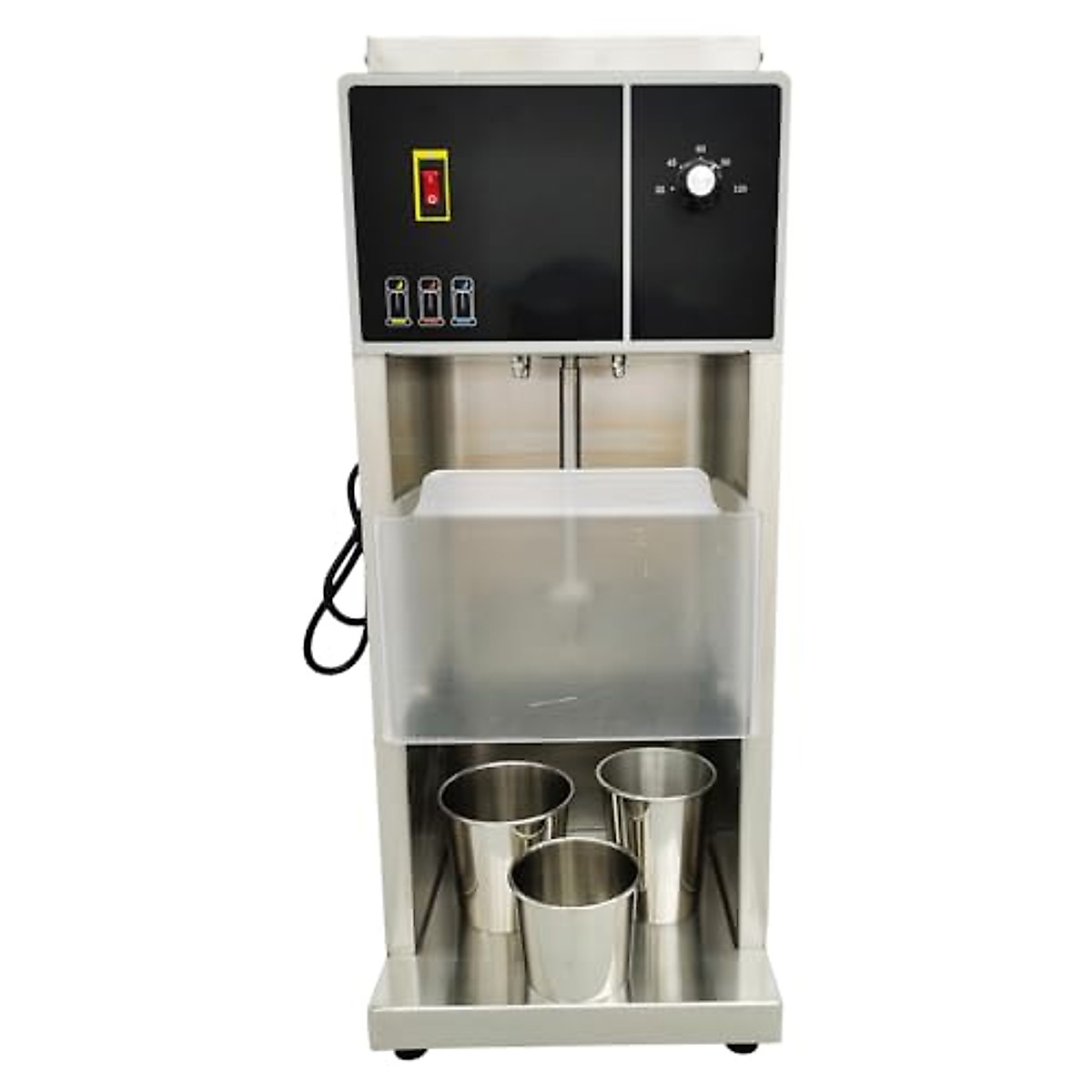 PreAsion 110V Ice Cream Blender Maker Mixer Stir Machine Auto Swirl Ice Cream Shaker Blender Mixer Soft Ice Cream Blender Yogurt Blending Mixer Machine 3400r/min,3 Hand Cups