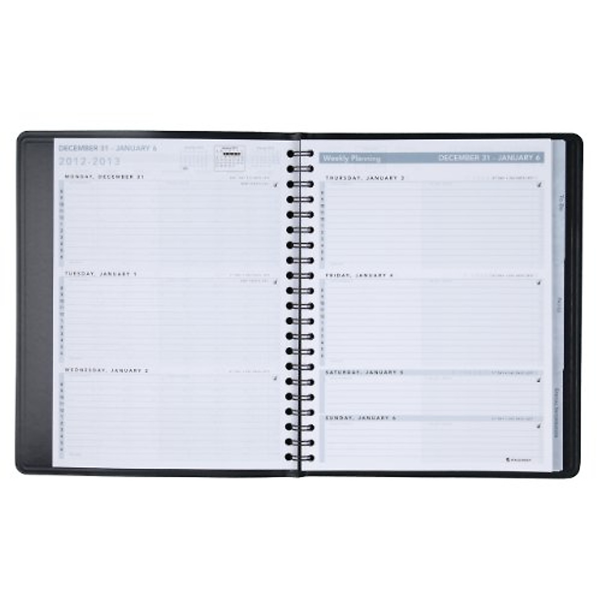 AT-A-GLANCE The Action Planner Recycled Weekly Appointment Book, 8 1/2 x 11 Inches, Black, 2013 (70-EP01-05)