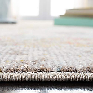 SAFAVIEH Madison Collection 8' x 10' Grey / Gold MAD453F Modern Abstract Non-Shedding Living Room Bedroom Dining Home Office Area Rug