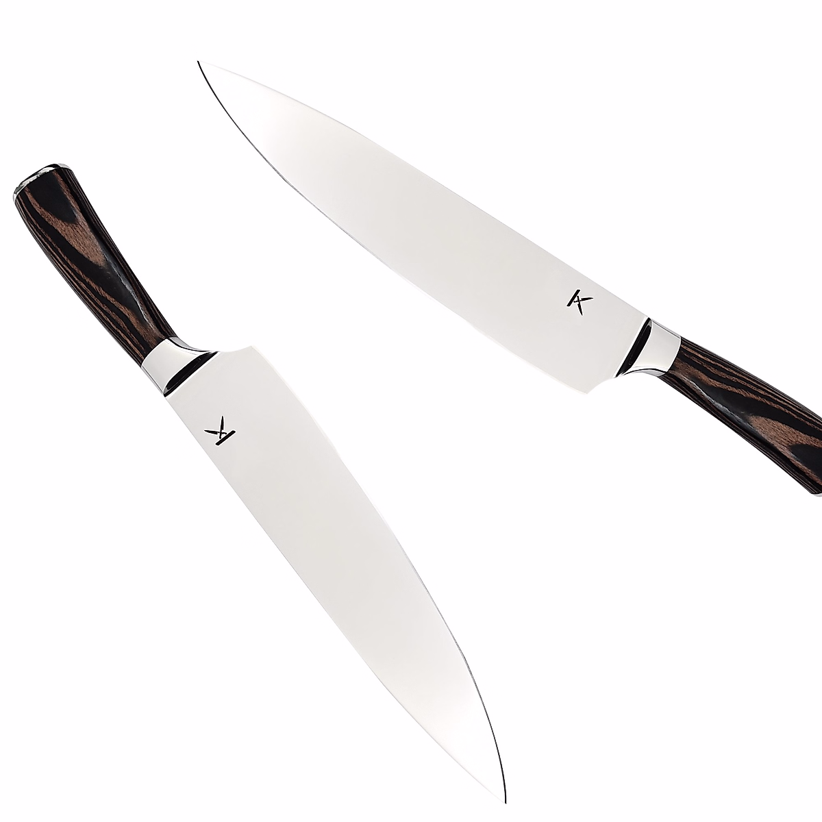 Kutchillo 8" High Carbon Stainless Steel Kitchen Chef Knife with Sharpener, Light-Weight and Well-Balanced, 2.5 mm blade thickness, Ergonomics