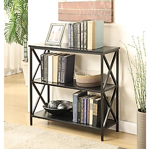 Convenience Concepts Tucson 3 Tier Bookcase, Black
