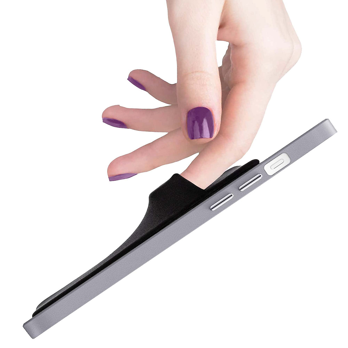 Elastic Phone Card Holder Pocket, Stick-On Wallet, Adhesive Credit Card Pouch, Compatible With iPhone And Samsung Galaxy – Navy Blue