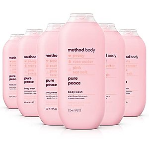 Method Body Wash, Pure Peace, Paraben and Phthalate Free, 18 oz (Pack of 6)