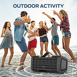 Oraolo Loud Bluetooth Speaker Upgrade 40W Wireless Portable Large Speaker Stereo Sound, IPX6 Waterproof, Support TF Card/AUX, Built-in Mic for Home Party Outdoor
