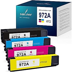 972A Ink Cartridges SAILNER Remanufactured Ink Cartridge Replacement for HP 972A 972 A Combo Pack use with PageWide Pro 477dw 577dw 452dw 577z 552dw 477dn Printer Black Cyan Magenta Yellow 972A