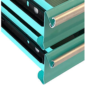 Apollo Tools 14 Inch Steel Tool Box with Deep Top Compartment and 2 Drawers in Heavy-Duty Steel With Ball Bearing Opening and Powder Coated Finish - Aqua Green - DT5010-GR