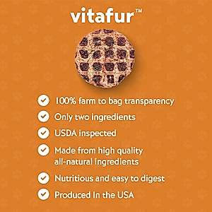 Vitafur Barkin Burger Dog Treats Combo Pack | Salmon and Pumpkin + Beef and Pumpkin Grain Free Dog Treats - Only Two Ingredient All Natural Dog Treats - 2 Pack, 4 oz Each
