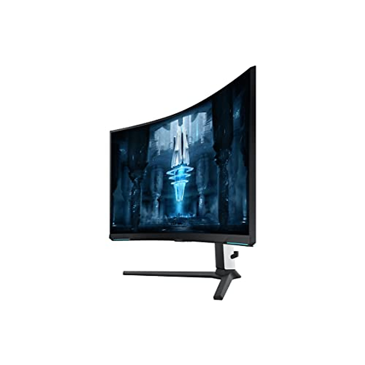 SAMSUNG 32" Odyssey Neo G8 4K UHD 240Hz 1ms G-Sync 1000R Curved Gaming Monitor, Quantum HDR2000, AMD FreeSync Premium Pro, Matte Display, Ultrawide Game View, DisplayPort, Black & White, 2022