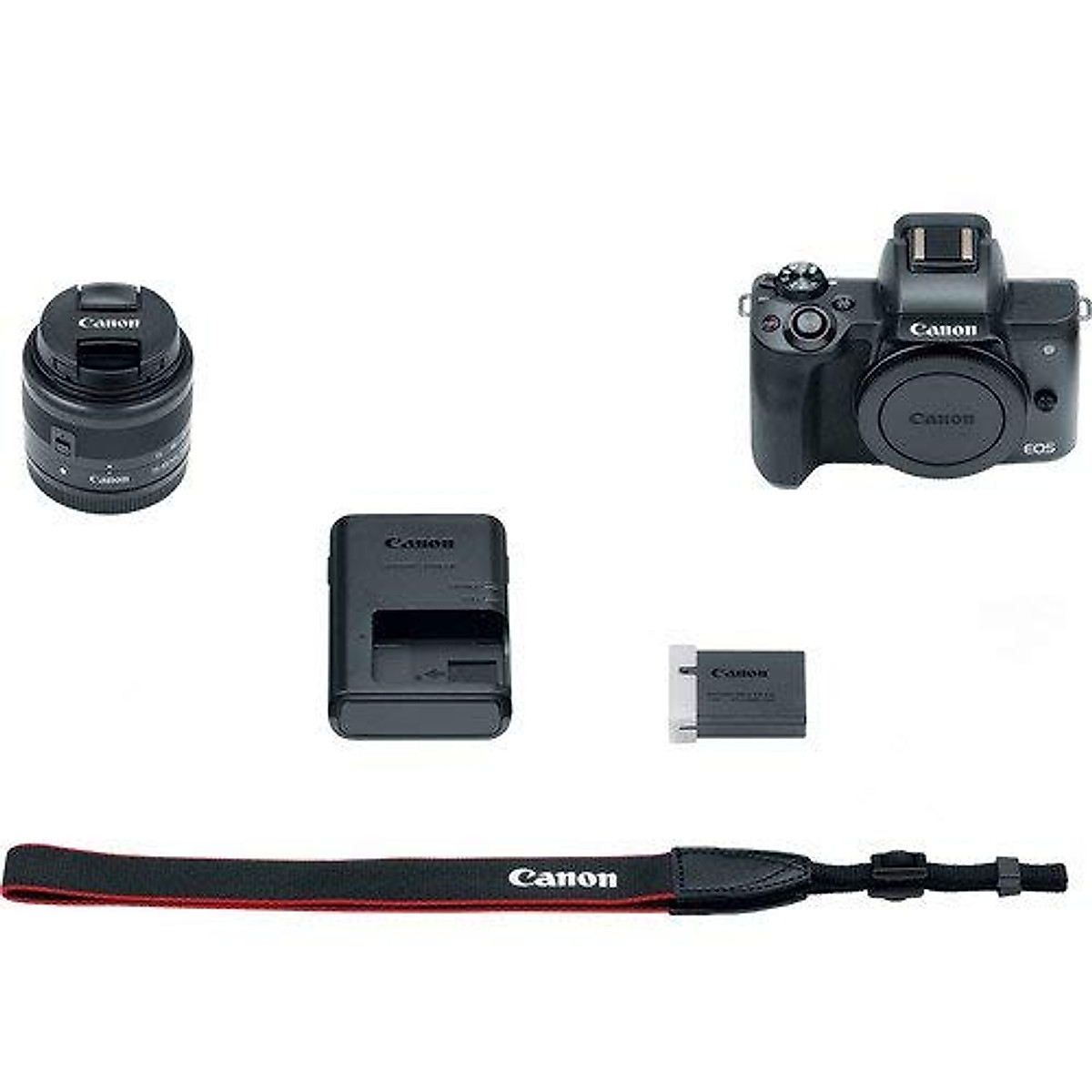 Canon EOS M50 Mirrorless Digital Camera Professional Photo & Video Editing Software Vlogging Kit with 15-45mm Lens (White) (Renewed)
