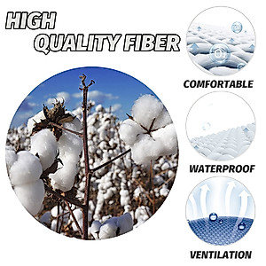 LUYLOM Swing Replacement Cushions 2/3 Seat, Bench Cushion for Outdoor Furniture Waterproof Thick Porch Swing Cushions with Backrest & Ties Pad for Patio Backyard Porch Garden