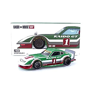 MINI GT Datsun KAIDO Fairlady Z Kaido GT V2#1 Green with White (Designed by Jun Imai) Kaido House Special 1/64 Diecast Model Car KHMG030
