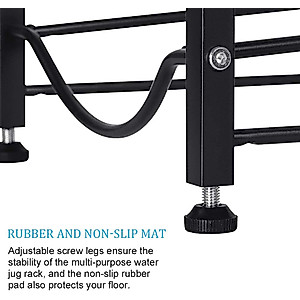 LIANTRAL Water Cooler Jug Rack, 5 Gallon Water Bottle Holder Detachable Heavy Duty Water Bottle Rack 5 Gallon Water Holder Stand for Home, Office (3-tiers Black)