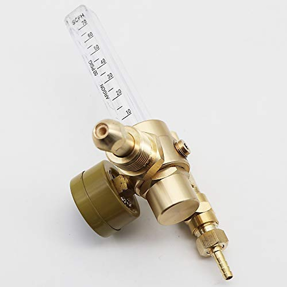 KIPA Argon Flowmeter Regulator for Welding CGA580 Miller Lincoln Mig Tig, CO2 Argon Mixed Flowmeter Regulator, Accurate Gauge 0 to 4000 Psi Pressure for Welder Tank,Safe Durable Welding Gas Flowmeter