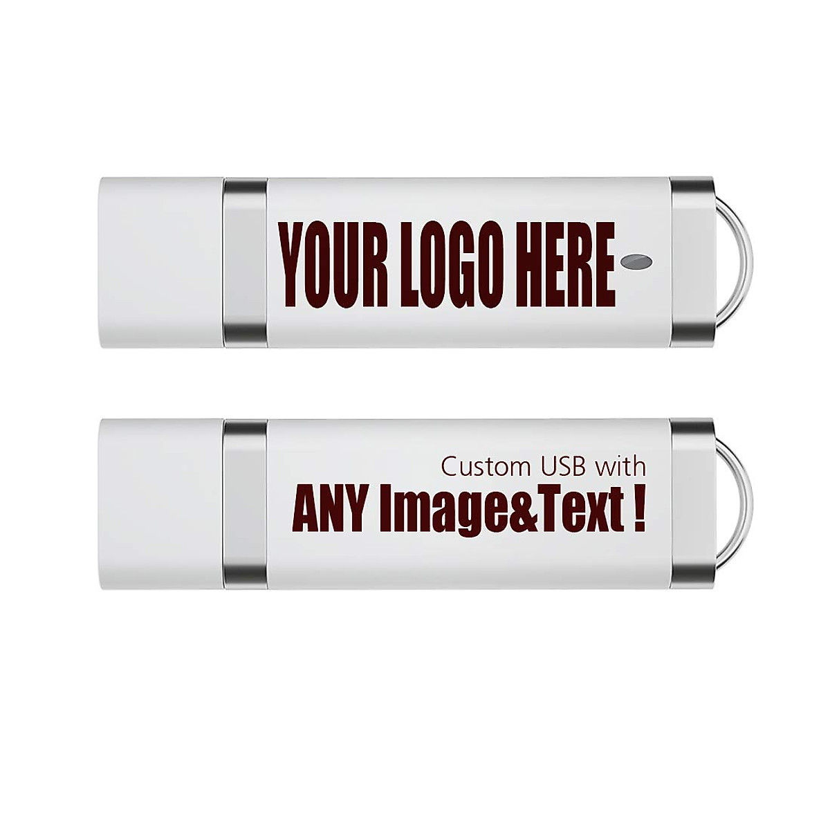 25PCS 4GB Custom USB Flash Drive Personalized Thumb Drive Logo Printed USB,25 Pack