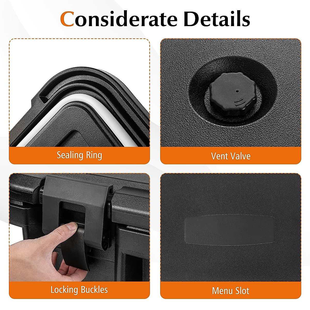 Goplus Insulated Food Pan Container, 31 QT Stackable Hot Box w/ 3 Transparent One-Third Pans with Lids, Locking Buckles, Top Loading Food Container for Restaurants, Canteens Banquets Catering (1)