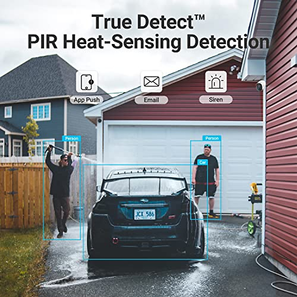 Swann Wireless Security Camera, Home Security Camera 1080p Full HD Indoor Outdoor Waterproof, Recharcheable Security Camera with Night Vision, 2-Way Talk, Heat, Motion Person Detection, Smart Alerts