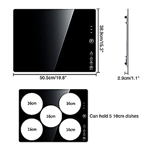 Food and Plate Warming Tray, Warming Tray Hot Plate Chafing Dish Electric Food Warmer for Buffet Party Kitchen Serving Dining Room Restaurant with 2 Adjustable Temperature Control