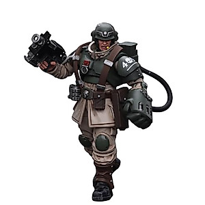HiPlay JoyToy Warhammer 40K Collectible Figure: Astra Militarum Cadian Command Squad Veteran Sergeant with Power Fist 1:18 Scale Action Figures JT7936 (Veteran Sergeant with Power Fist)