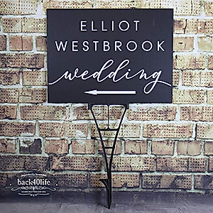Back40Life - Wedding Reception Parking Info Sign - Coroplast Plastic Sign Customized (W-020)