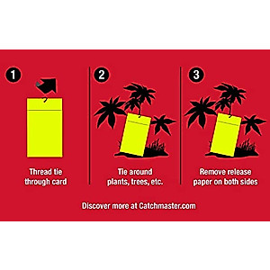 HGSLWFT 5 Count Sticky White Fly Trap (Pack of 5)