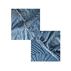 GORHLady Stretch Elastic Fabric Sofa Protector L-Shaped Slipcovers Corner L Shape Sectional Soft Stylish Couch Suitable Living Room Dogs Pets Furniture Protectors All Seasons 4-Seater Blue