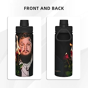 CSGUHLKP J-elly Roll Insulated cup, 18oz insulated water cup with straw, suitable for daily use, sports, outdoor activities, etc White