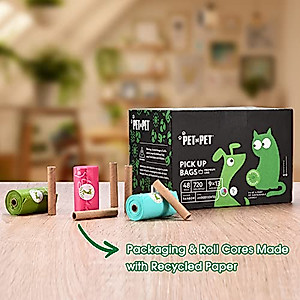 Pet N Pet Scented Lavender Dog Poop Bag Colorful, 720 Counts Dog Bags Poop, Doggie Poop Bags USDA Certified 38% Biobased, Dog Waste Bags, Dog Poop Bags Refills, Poop Bags Dogs, Doggy Poop Bags Rolls