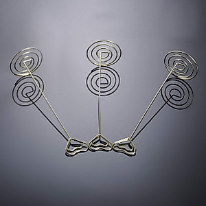 10pcs Table Number Holder Gold Wedding Place Card Holder, Picture Photo Holders 8.6 Inch Tall - Note Menu Memo Clips for Party Gatherings