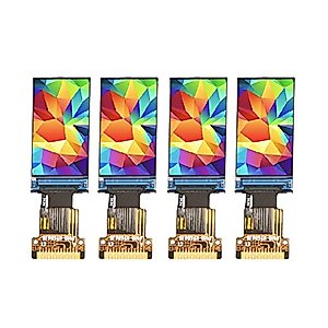 IPS Display Screen, 0.96in TFT Screen 80x160 Resolution ST7735S Drive Welding Installation 4PCS with SPI Interface for STM32 Controller Board