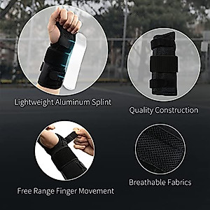 BraceUP Carpal Tunnel Wrist Brace for Men and Women - Metal Splint Hand Support Tendonitis Arthritis Pain Relief (L/XL, Right Hand)