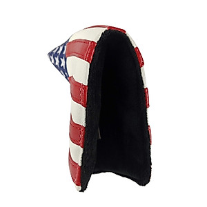 Foretra USA American Flag Design Golf Putter Headcover PU Leather Magnetic Closure for Blade Style Putters