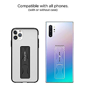 PureGear KikStik Universal Phone Kickstand & Grip, Ultra-Thin, Low Profile, Compatible with Wireless Charger, One Finger Operation Cell Phone Stand, Fits Most Phones, Pocket Friendly (Clear Matte)