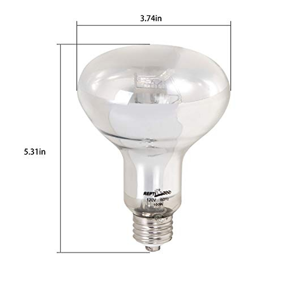 REPTI ZOO Reptile Heat Lamp 100W Full Spectrum UVA UVB Reptile Sun Lamp Self-Ballasted Vapor Basking Spot Lamp/Bulb/Light for Reptile and Amphibian