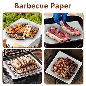 100PCS Deli Paper Sheets 12×12", Unbleached White Wax Paper Sheets for Food Basket Liners, Precut Parchment Paper Baking Sheets for Cookies, Grease Resistant Sandwich Wrappering Paper by Neyimqr