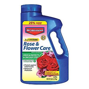 BioAdvanced 2-In-1 Systemic Rose and Flower Care, Granules For Insects, 5 lb
