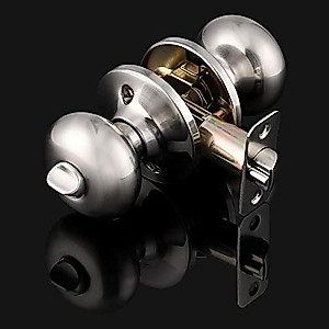 Probrico Entry Door Knob, Entrance Door Knobs Door Lock Set (10 Pack) (Keyed Alike, Combo Pack),Stainless Steel Door Handle for Interior/Exterior/Office/Front Door Use,Satin Nickel Finish