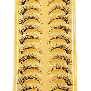 False Eyelashes Natural Wispy Lashes Cat Eye zanlufly Clear Band 3D Lashes that Look Like Extensions Soft Handmade Fake Eyelashes Lashes Pack