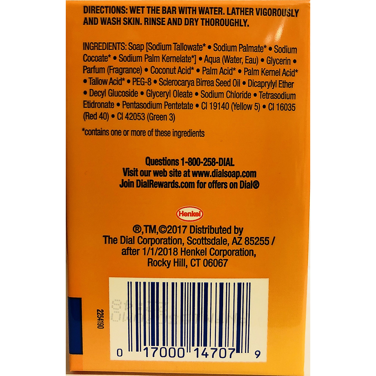 Dial Skin Care Bar - Marula Oil - Gentle Cleansing - 4 OZ (113 g) Per Bar - 3 Count Bars Per Package - Pack of 4 Packages